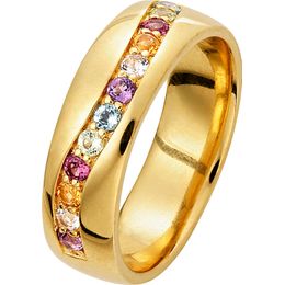 CR&Eacute;ATION L Damen Ring Silber vergoldet 925 Gr&ouml;&szlig;e 18