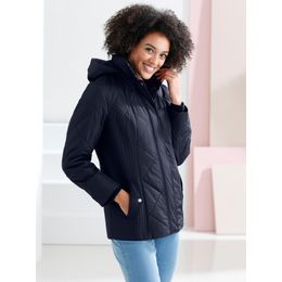 WITT Damen Jacke mit Rippb&uuml;ndchen als Windschutz, marine, Gr&ouml;&szlig;e 40