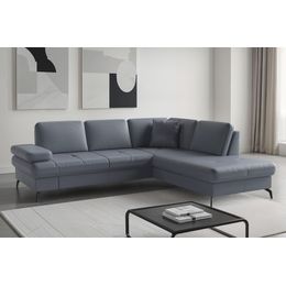 Sit & More Ecksofa SIT & MORE, B:238cm H:83cm T:202cmgraublau, Wohnzimmer, Sofas, "Morris Jubi, Ottomane, Breite 238 cm", mit Armteilfunktion, wahlweise mit