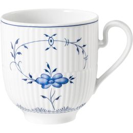 Seltmann Weiden Becher "Amina Strohblume", &Oslash; 12cm x 9,6cm, 360ml, 1wei&szlig;, blau, Trinkgef&auml;&szlig;e, Kaffeebecher, Tasse, mit Relief