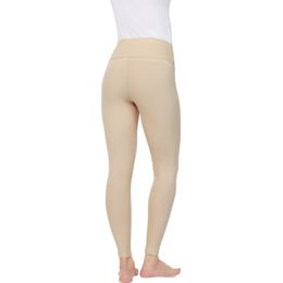 w&auml;schepur w&auml;schepur Damen Leggings hinten h&ouml;her geschnitten, sand, Gr&ouml;&szlig;e 52/54