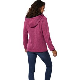 WITT Damen Fleecejacke mit Antipilling-Ausr&uuml;stung, fuchsia-meliert, Gr&ouml;&szlig;e 44