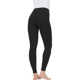 w&auml;schepur w&auml;schepur Damen Leggings hinten h&ouml;her geschnitten, schwarz, Gr&ouml;&szlig;e 40/42