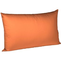 Kissenbezug Fleuresse, B:40cm L:60cm, orange, Mako-Satin, Mako-Satin, Kissenbez&uuml;ge, "Colours Mako Satin, 100% Baumwolle, mit Rei&szlig;verschluss", Mako