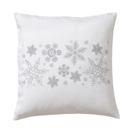Kissenbezug Dreams, B:40cm L:40cm, bunt, Polyester, Obermaterial: 100% Polyester, Kissenbez&uuml;ge, "Schneeflocke, Weihnachtsdeko", mit aufwendiger