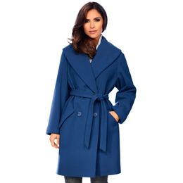 Heine Witt Damen Wolljacke mit Schalkragen, royalblau, Gr&ouml;&szlig;e 34