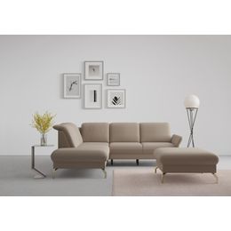 Sit & More Ecksofa SIT & MORE, B:250cm H:84cm T:207cm, grau, Wohnzimmer, Sofas, "Fashion L-Form", wahlweise mit Kopfteilverstellung, Vorziehsitz, motorisch,