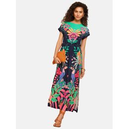 Love & Roses Kleid Damen Gr&ouml;&szlig;e 38 navy / smaragd / mandarine / pink Sommerkleid