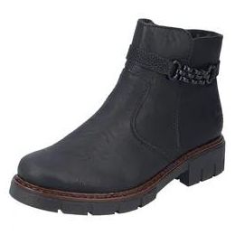 Winterstiefelette Rieker, Damen, Gr. 42, schwarz, Lederimitat, Schuhe Winterstiefelette, mit Warmfutter ausgestattet