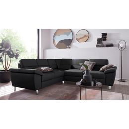 Sit & More Ecksofa SIT & MORE, B:249cm H:88cm T:229cm, schwarz, Wohnzimmer, Sofas, "Sorano L-Form", wahlweise mit Bett- und Relaxfunktion, inkl. Bettkasten