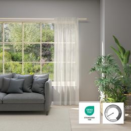 Neutex for you! Vorhang NEUTEX FOR YOU, B:140cm H:170cm, grau, Jacquard, Polyester, Wohnzimmer, Gardinen, "Allure", Schal mit Multifunktionsband, Breite 140 cm, nach