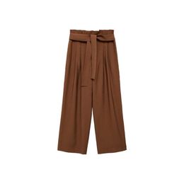 Mango Pleat-Front Pants 'HUGO' female Brown size 36