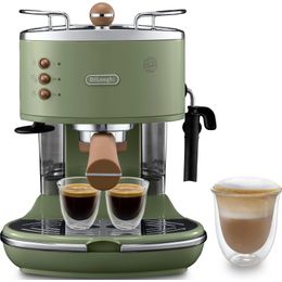 De'Longhi DE'LONGHI Espressomaschine "Icona Vintage ECOV 311.GR", B:26cm H:31,5cm T:29cm, gr&uuml;n, Kaffeemaschinen, Siebtr&auml;ger, auch f&uuml;r Kaffeepads geeignet