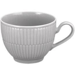 Seltmann Weiden Tasse "Amina", &Oslash; 11,5cm x 6,7cm, 250ml, 1grau, Trinkgef&auml;&szlig;e, Kaffeetasse aus Porzellan mit Relief