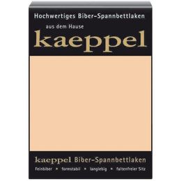 Spannbettlaken Kaeppel, L:200cm, beige, Biber, Obermaterial: 100% Baumwolle, Bettlaken, "Spannbettlaken Biber", 100% Baumwolle, kuschelig weich ideal