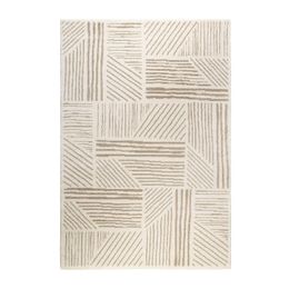 Teppich Esprit, B:80cm H:13mm L:150cmbeige, Polypropylen, Wohnzimmer, Teppiche, "Scribble", Kurzflorteppich, gewebt, geometrisch, modern, abstrakt,