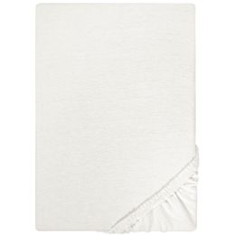 Spannbettlaken Biberna, L:200cm, grau, Jersey, Obermaterial: 100% Baumwolle, Bettlaken, "Leila", Bettlaken aus 100% Baumwolle, f&uuml;r Matratzenh&ouml;hen bis