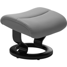 Fu&szlig;hocker stressless, B:57cm H:40cm T:47cm, grau, Leder BATICK: BATICK ist ein leicht korrigiertes, durchgef&auml;rbtes und genarbtes M&ouml;belleder, bei dem