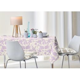 Tischdecke Apelt, B:88cm L:88cm, lila, Obermaterial: 75% Baumwolle, 25% Polyester, Tischdecken, "7002", Sommerbl&uuml;ten all-over