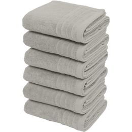 Handt&uuml;cher OTTO HOME "Sanremo Premium, Premium Handt&uuml;cher, 600 gr/m&sup2;, 40x70cm", beige (grau), B:40cm L:70cm, Frottier, Obermaterial: 100% Baumwolle, Handt&uuml;cher, mit Bord&uuml;re, flauschig und weich, H&auml;ndehandt&uuml;cher, 5 Jahre Garantie