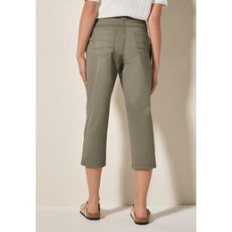Cecil Damen Caprihose "Style New York", grau, Gr. 29, unifarben, Web, Obermaterial: 98% Baumwolle, 2% Elasthan, Hosen, Sommerhose mit Knopfdetails am
