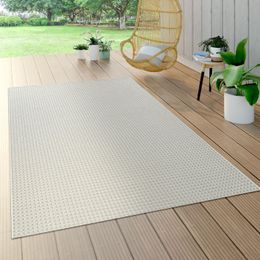 Teppich Paco Home, B:120cm H:4mm L:170cm, wei&szlig;, Polypropylen, Wohnzimmer, Teppiche, "Waregem 622", Flachgewebe, Sisal-Optik, In- und Outdoor