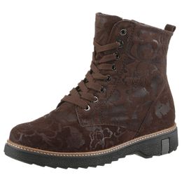 Waldl&auml;ufer WALDL&Auml;UFER Damen Schn&uuml;rstiefelette "KITOMI", Gr. 6,5dunkelbraun, Veloursleder, Schuhe, Schn&uuml;rboots, Winterboots, Komfortschuh in extrabreiter