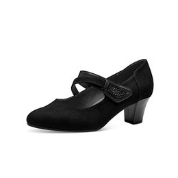 Jana Damen Spangenpumps mit Klettverschluss, schwarz, Gr&ouml;&szlig;e 38