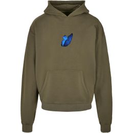 Herren Sweatshirt "Upscale by Mister Tee Unisex Le Papillon Heavy Oversize Hoody"olive, Gr. S, UPSCALE BY MISTER TEE, bedruckt, 100% Baumwolle,