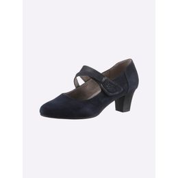 Jana Damen Spangenpumps mit Klettverschluss, dunkelblau, Gr&ouml;&szlig;e 42