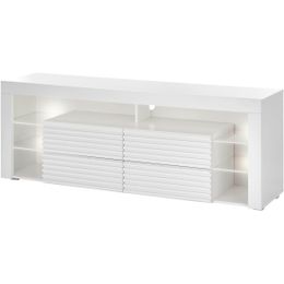 TV-Schrank Stolkom, B:179cm H:67cm T:44cm, wei&szlig;, Holzwerkstoff, Wohnzimmer, Schr&auml;nke, "Goal TV Lowboard, B/H/T 179x67x 44 cm", %RESET$