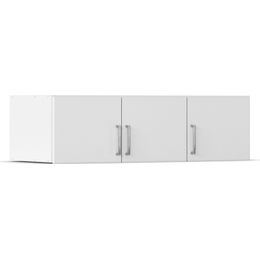 Aufsatzschrank Rauch, B:136cm H:39cm T:54cmalpinwei&szlig;, griffe chrom, Holzwerkstoff, Schr&auml;nke, "Gamma", f&uuml;r eine maximale Nutzung der Deckenh&ouml;he, viele