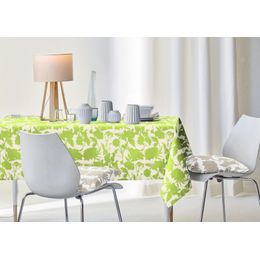 Tischdecke Apelt, B:88cm L:88cm, gr&uuml;n, Obermaterial: 75% Baumwolle, 25% Polyester, Tischdecken, "7002", Sommerbl&uuml;ten all-over