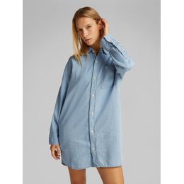 Damen Jeanskleid "TENCEL LOOSE SHIRT DENIM DRESS", blau, Gr. S, Calvin Klein Jeans, unifarben, Jersey, Obermaterial: 50% Baumwolle, 40% Lyocell, 10%