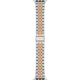 Michael Kors Smartwatch-Armband "Apple Strap", rosa, Edelstahl, Uhrenarmb&auml;nder, Wechselarmband, Ersatzarmband, Edelstahlarmband