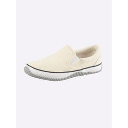 Andrea Conti Damen Slipper mit Stretch-Einsatz, vanille, Gr&ouml;&szlig;e 41