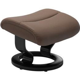 Fu&szlig;hocker stressless, B:57cm H:40cm T:47cm, braun, Leder BATICK: BATICK ist ein leicht korrigiertes, durchgef&auml;rbtes und genarbtes M&ouml;belleder, bei dem