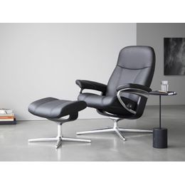 Fu&szlig;hocker stressless, B:54cm H:41cm T:39cm, schwarz, Leder BATICK: BATICK ist ein leicht korrigiertes, durchgef&auml;rbtes und genarbtes M&ouml;belleder, bei