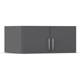 Aufsatzschrank Rauch, B:91cm H:39cm T:54cmgraumetallic, griffe chrom, Holzwerkstoff, Schr&auml;nke, "Gamma", f&uuml;r eine maximale Nutzung der Deckenh&ouml;he,