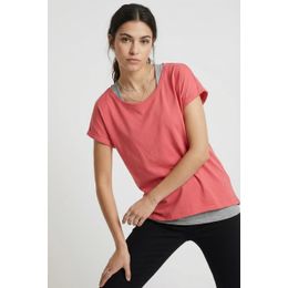 Vila Damen Rundhalsshirt "VIDREAMERS NEW PURE T-SHIRT/SU-NOOS", rot, Gr. S, unifarben, Jersey, Obermaterial: 50% Baumwolle, 50% Polyester, Shirts,