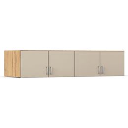 Aufsatzschrank Rauch, B:181cm H:39cm T:54cmeiche artisan, beige (champagner), griffe alu, Holzwerkstoff, Schr&auml;nke, "Gamma", f&uuml;r eine maximale Nutzung