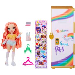 RAINBOW HIGH Kinder Puppenkleiderschrank "Rainbow High Locker and Doll Playset", bunt, Puppenm&ouml;bel, inklusive Puppe Pinkly Page