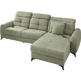 Jockenh&ouml;fer Ecksofa, B:288cm T:110cmsalbei, gr&uuml;n 432, 13, JOCKENH&Ouml;FER GRUPPE, Korpus: 100% Polyester;Kissen: 100% Polyester, Wohnzimmer, Sofas, "Chillout L-Form,