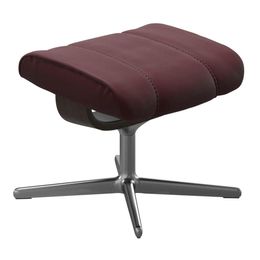 Fu&szlig;hocker stressless, B:54cm H:41cm T:39cm, rot, Leder BATICK: BATICK ist ein leicht korrigiertes, durchgef&auml;rbtes und genarbtes M&ouml;belleder, bei dem