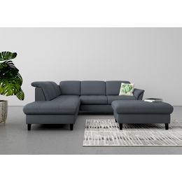 Sit & More Ecksofa SIT & MORE, B:261cm T:224cm, grau, 98% Polyester, 2% Polyamid, Wohnzimmer, Sofas, "Maggiore L-Form", wahlweise mit Kopfteilverstellung,
