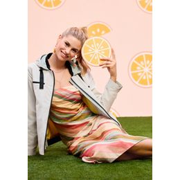 AMBER & JUNE AMBER & JUNE Damen Sommerjacke "Damen mit Kapuze", grau, Gr. 34, Obermaterial: 100% Polyester. Besatz: 100% Polyester. Futter: 100% Polyester, Jacken