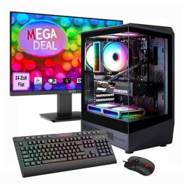 GAMEMAX Gaming-PC-Komplettsystem "MegaDeal Vista COC AB 2749 AMD Ryzen 5 5500 16GB 480GB SSD RTX 5050", Microsoft Windows 11 Home (64 Bit), 16 GB RAM