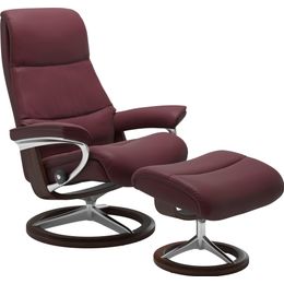 Fu&szlig;hocker stressless, B:57cm H:43cm T:47cm, rot, Leder BATICK: BATICK ist ein leicht korrigiertes, durchgef&auml;rbtes und genarbtes M&ouml;belleder, bei dem