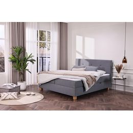Boxbett Home Affaire, B:182cm L:208cmgrau, Stoffbezug Nordic (100% Polyester), Komplettbetten, "Oyr&eacute; inkl. Bettkasten, erh&auml;ltlich in der Gr&ouml;&szlig;e