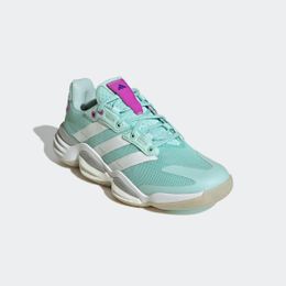 Damen Hallenschuh "STABIL 16 INDOOR", adidas Performance, Gr. 41, gr&uuml;n, Synthetik, Textil, Schuhe, Handballschuh